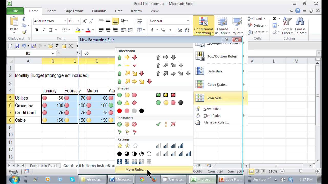 How To Apply Icon Sets In Excel Tips For Microsoft Office Windows How To Apply Icon Sets In Excel Tips For Microsoft Office Windows